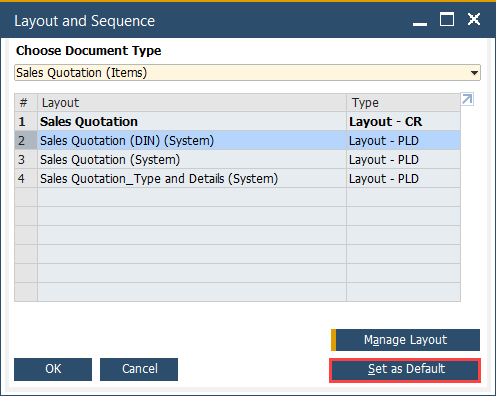 Thiết lập mẫu in mặc định (Default Layout)