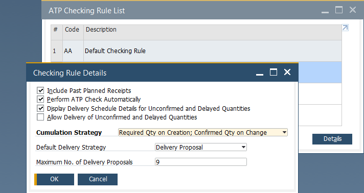 Thiết lập quy tắc khả năng đủ hàng để hứa (Defining ATP Checking Rules)