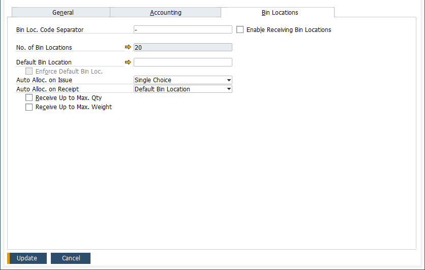 Thiết lập kho (Warehouse - Setup)